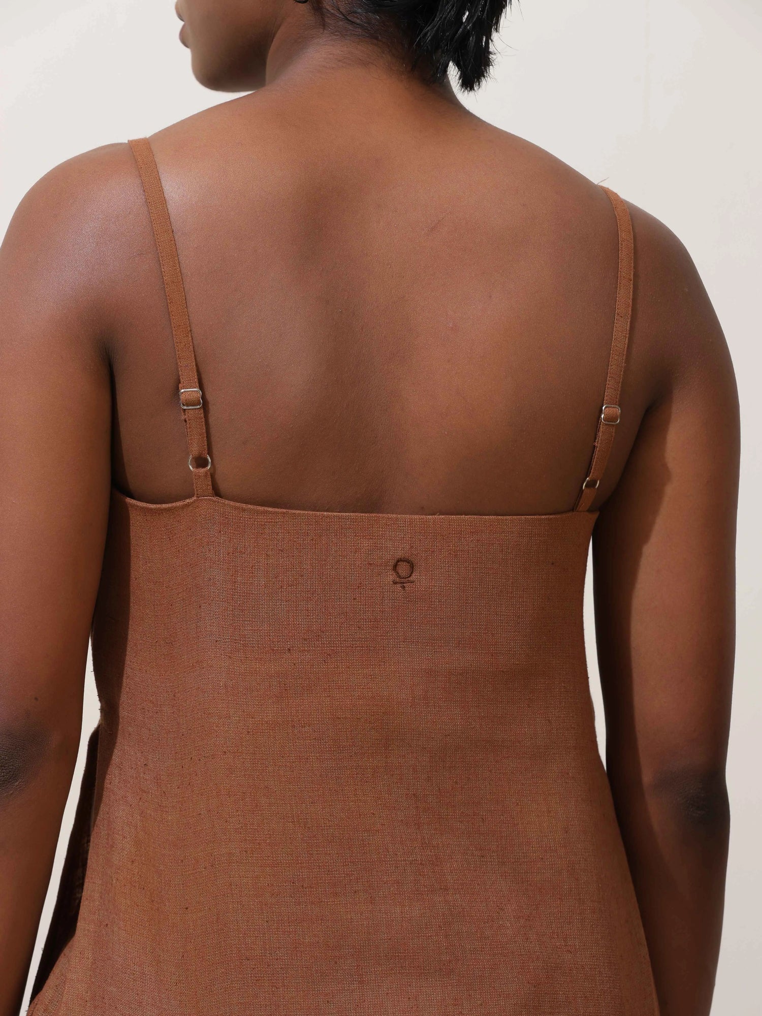 trueBrowns Kora Brown Crochet Natural Cotton Kurta Co-ord Set